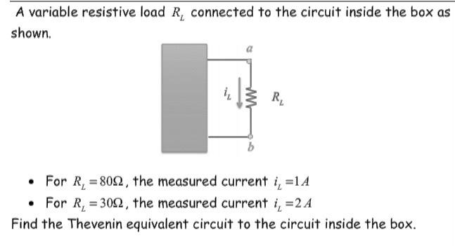 Solved A variable resistive load R, connected to the circuit | Chegg.com