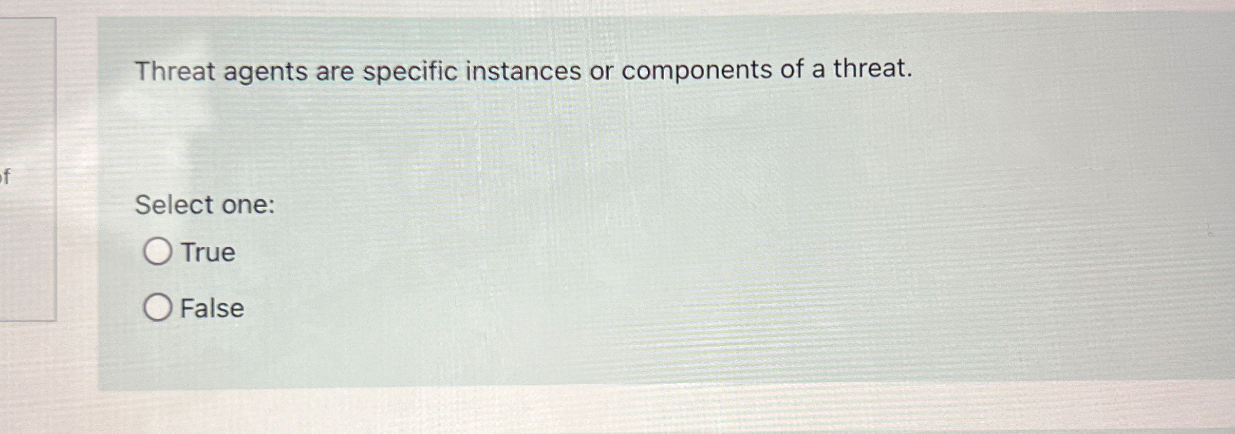 Solved Threat agents are specific instances or components of | Chegg.com
