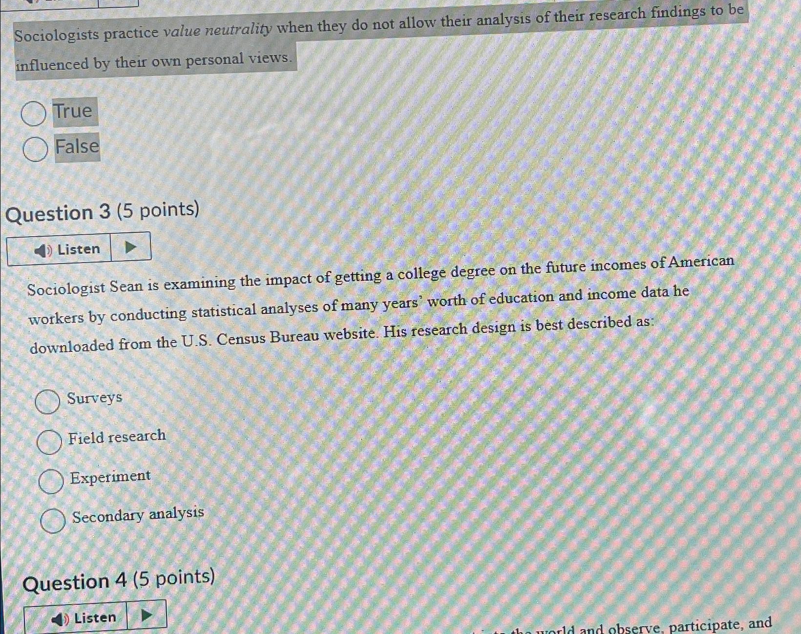 Solved Sociologists practice value neutrality when they do | Chegg.com