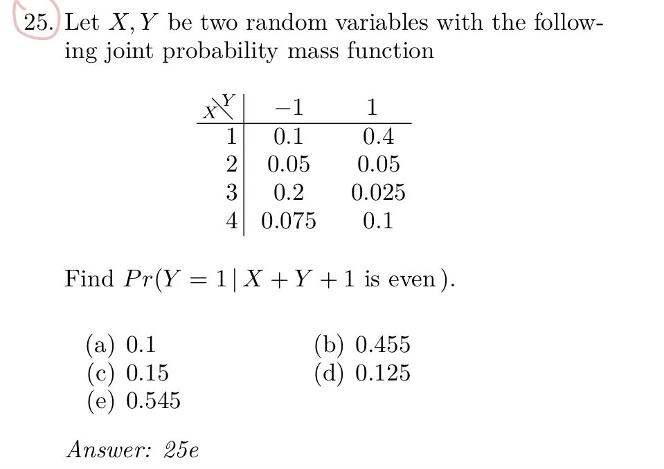 Solved Let x,Y ﻿be two random variables with the following | Chegg.com