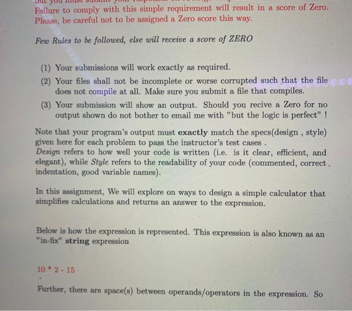 Solved Failure to comply with this simple requirement will | Chegg.com