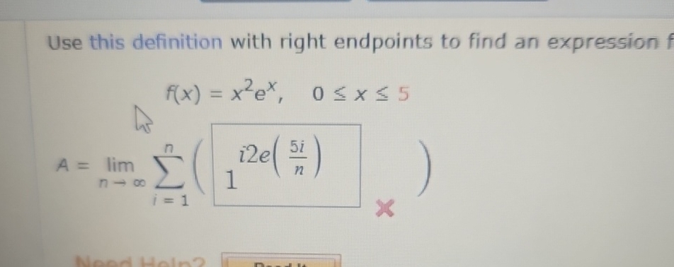 Solved Use this definition with right endpoints to find an | Chegg.com