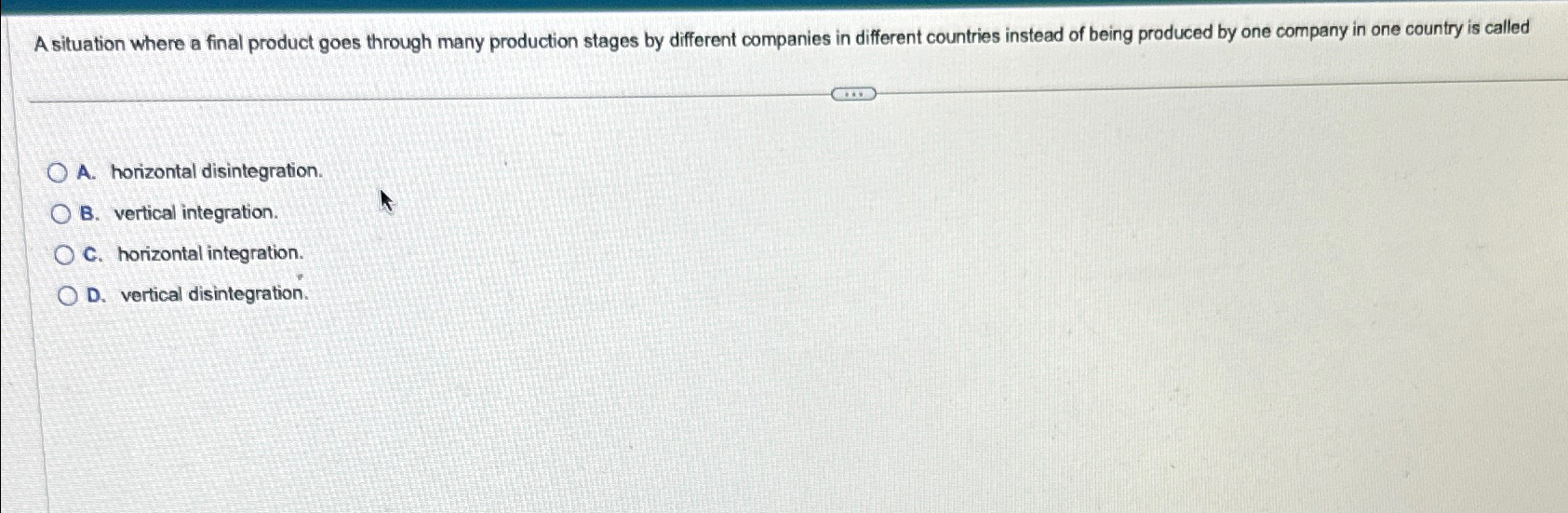 Solved A situation where a final product goes through many | Chegg.com