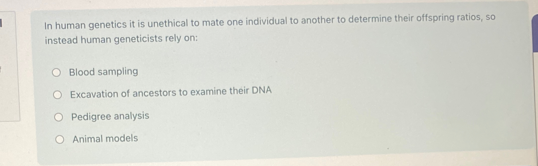 Solved In human genetics it is unethical to mate one | Chegg.com