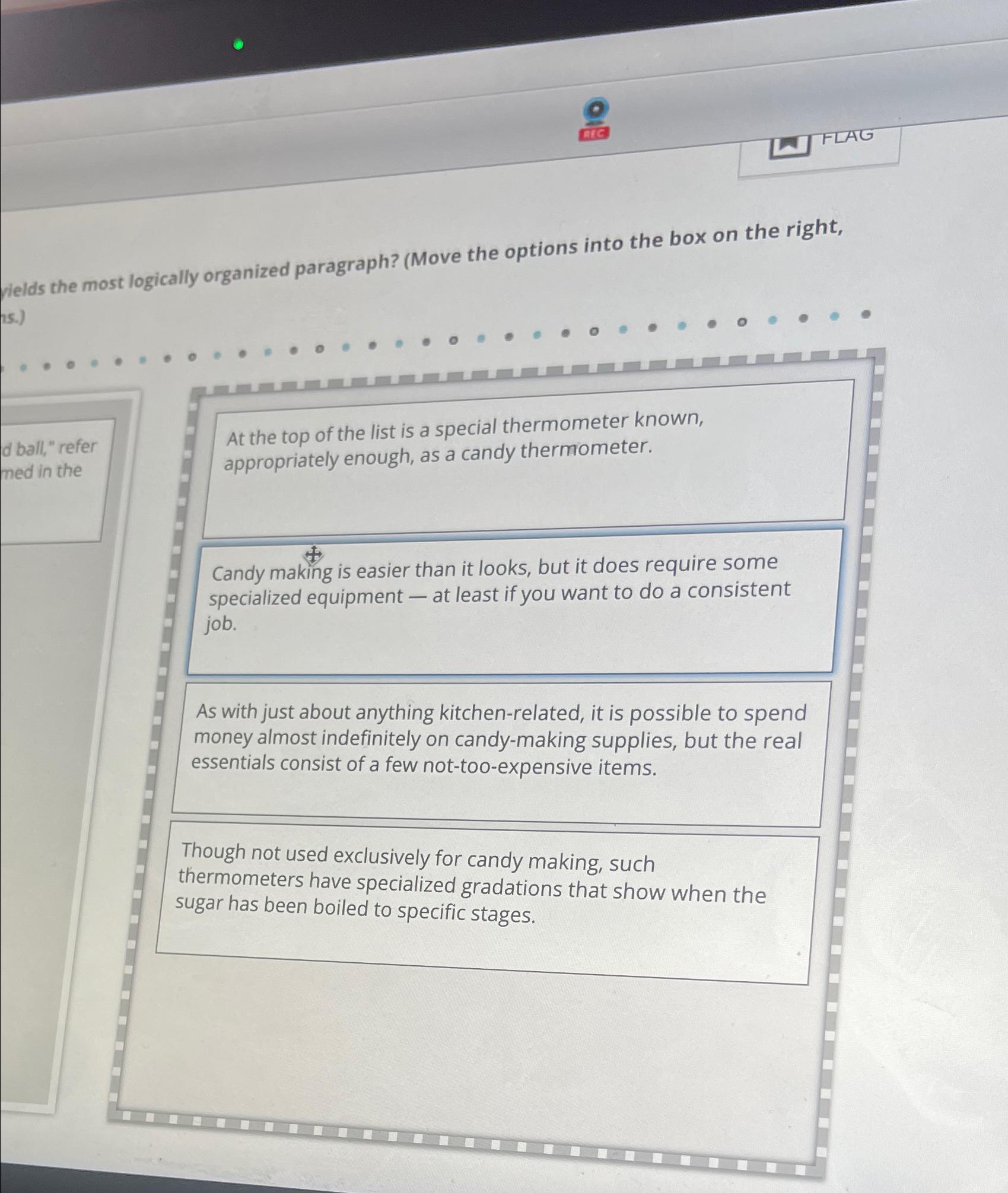 Solved vields the most logically organized paragraph? (Move | Chegg.com