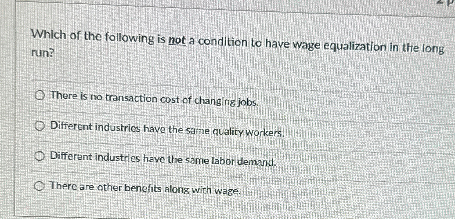 Solved Which of the following is not a condition to have | Chegg.com