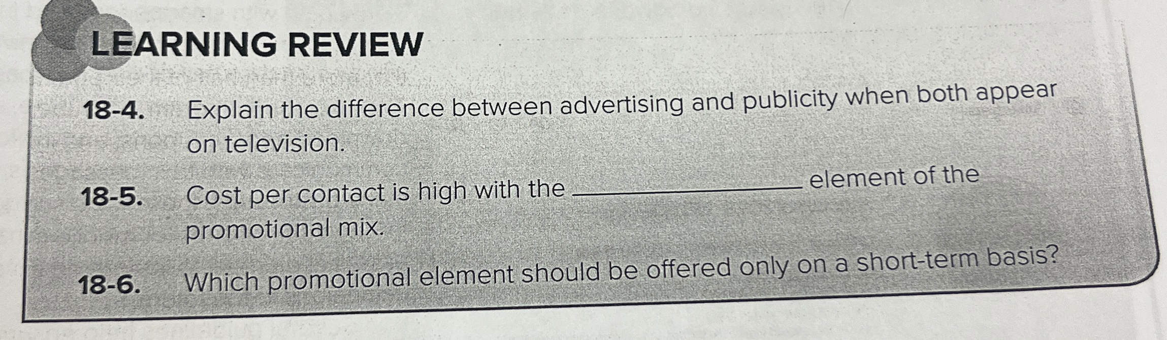 Solved LEARNING REVIEW18-4. ﻿Explain the difference between | Chegg.com
