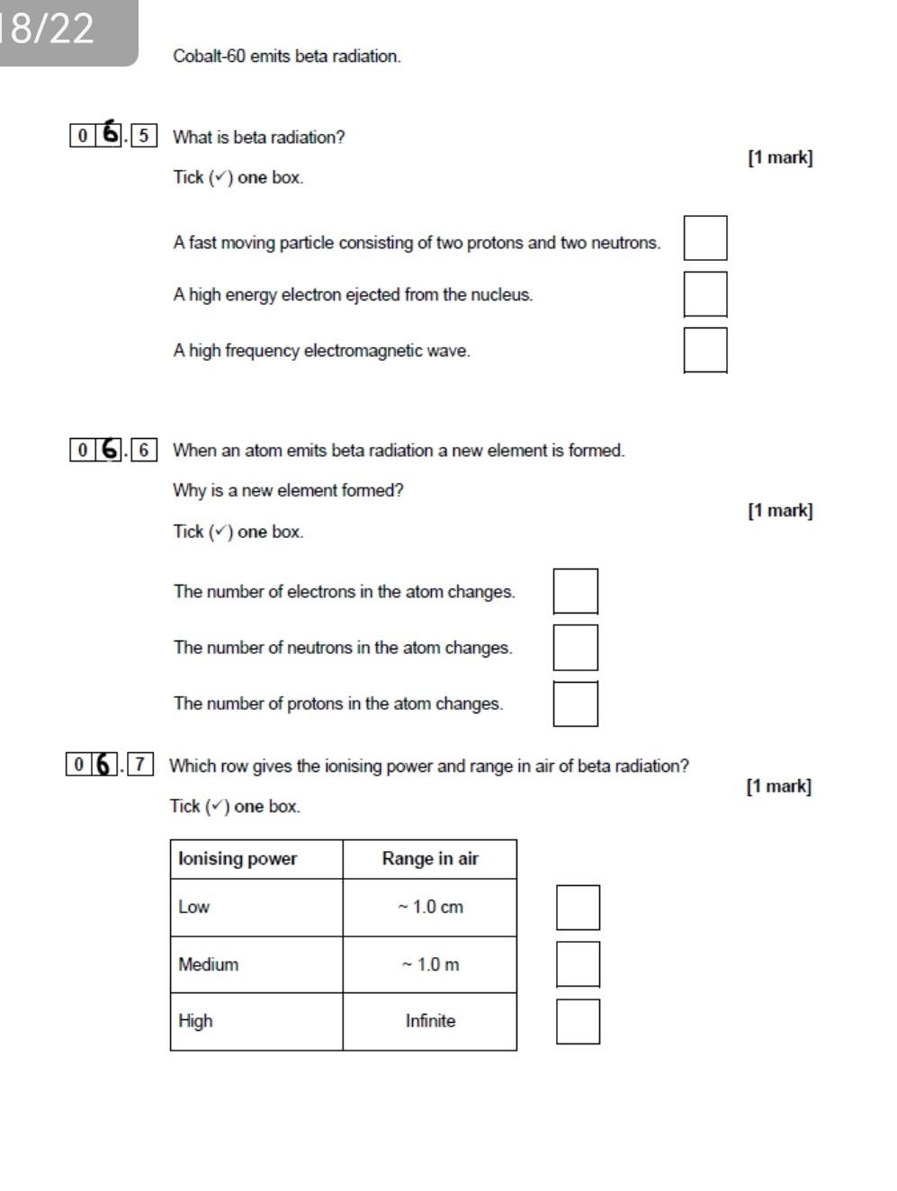 Solved 8/22 Cobalt-60 emits beta radiation. 06.15 What is | Chegg.com