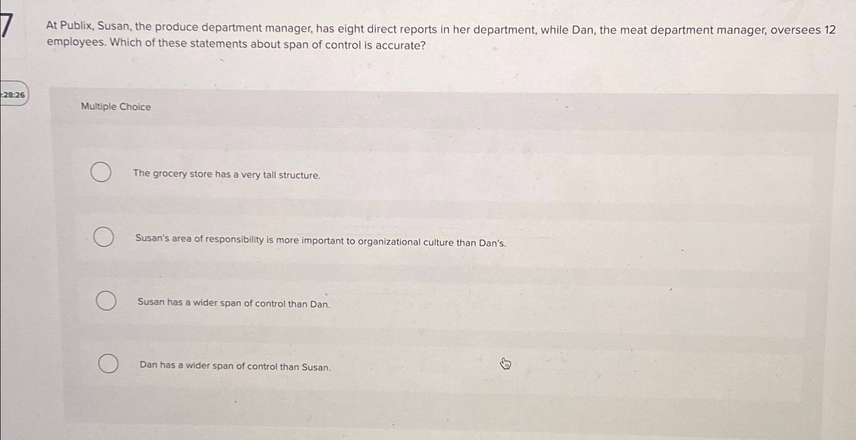 Solved At Publix, Susan, the produce department manager, has | Chegg.com