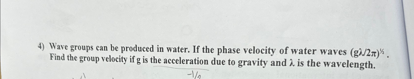 Solved Wave groups can be produced in water. If the phase | Chegg.com