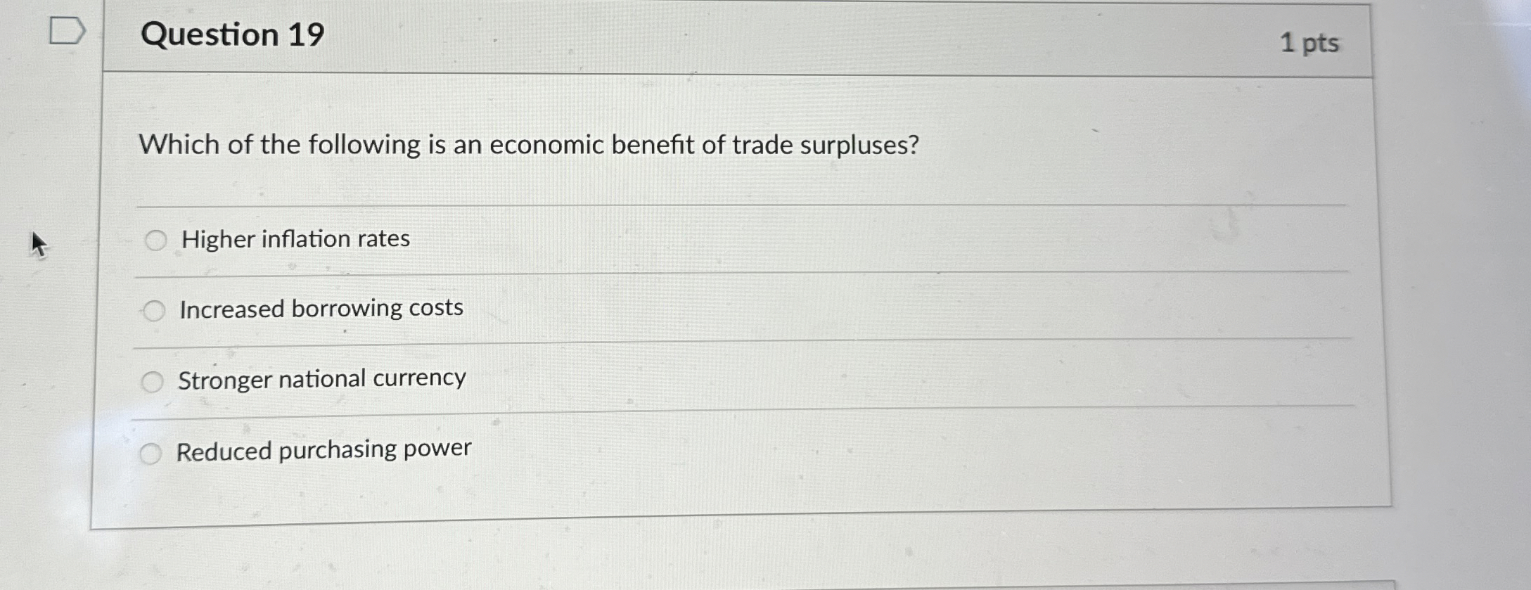 Solved Question 191 ﻿ptsWhich of the following is an | Chegg.com