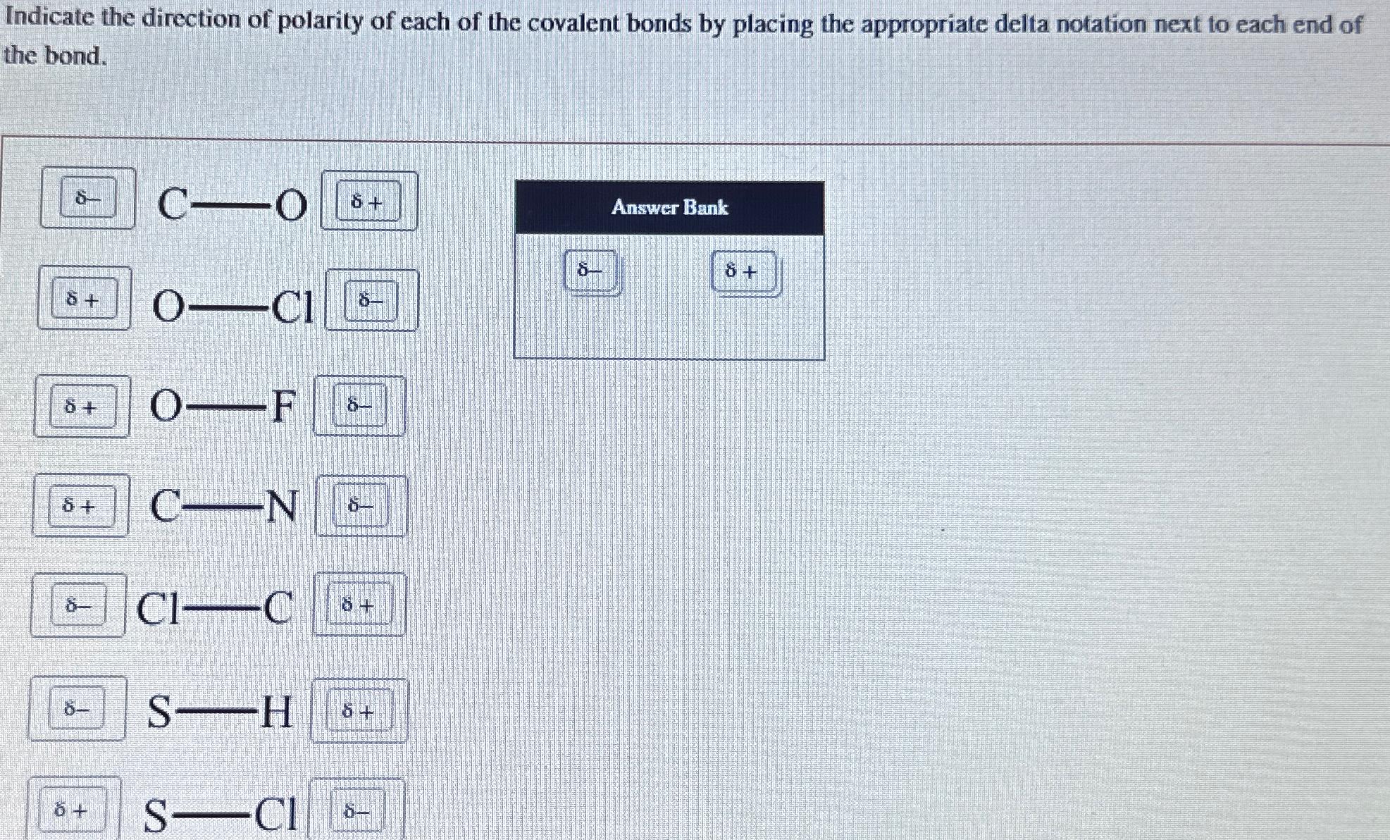 Solved Indicate the direction of polarity of each of the | Chegg.com