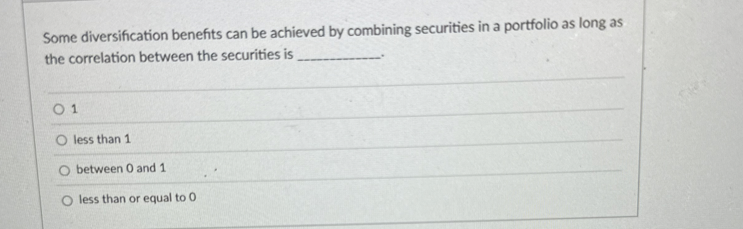 Solved Some diversification benefits can be achieved by | Chegg.com