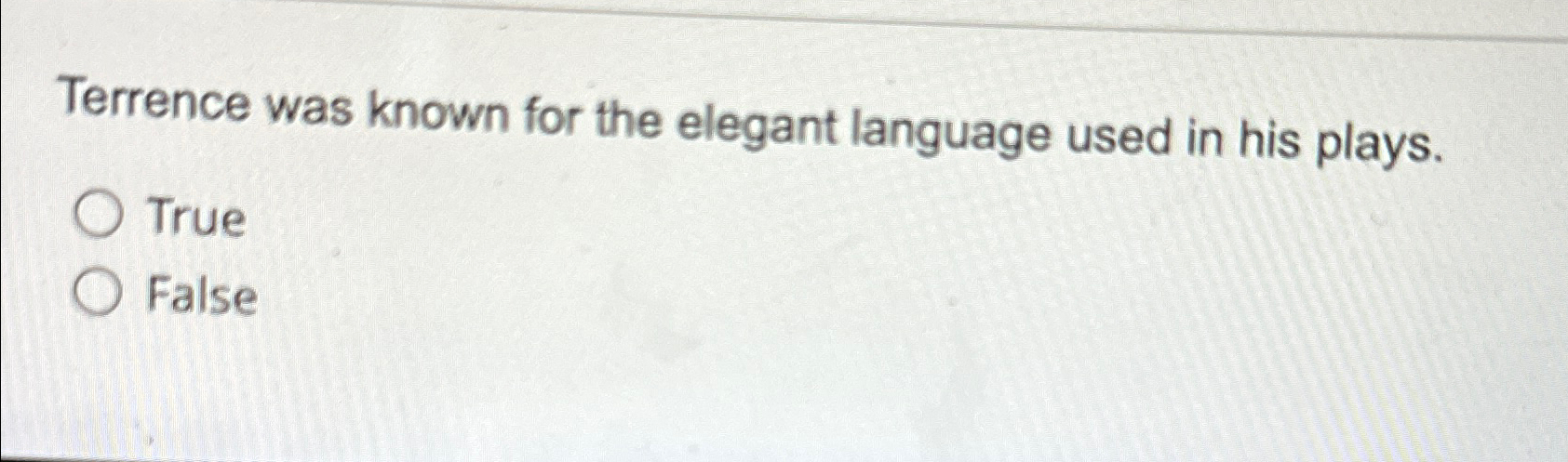 Solved Terrence was known for the elegant language used in | Chegg.com