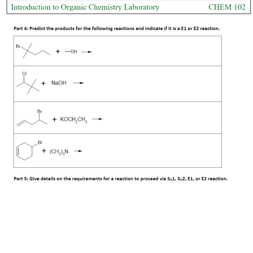 Solved Part 4: Predict the products for the following | Chegg.com Solved Part 4: Predict the products for the following | Chegg.com