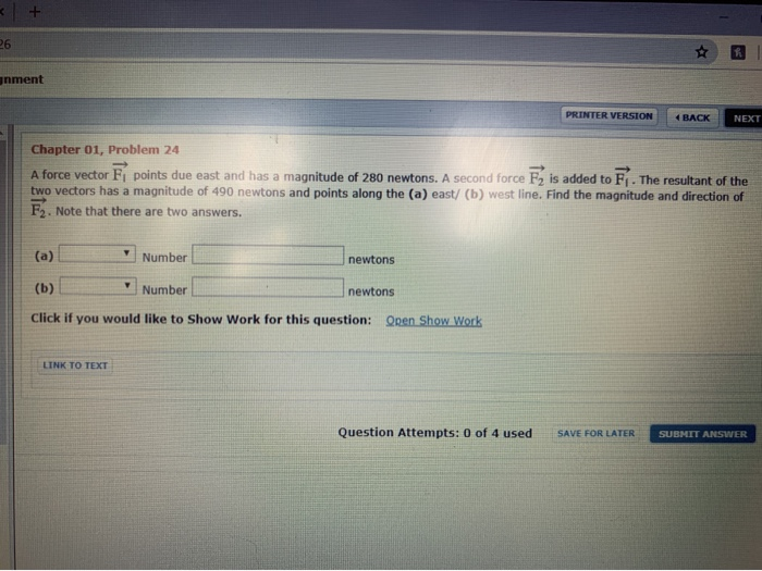 Solved + inment PRINTER VERSION 4 BACK NEXT Chapter 01, | Chegg.com