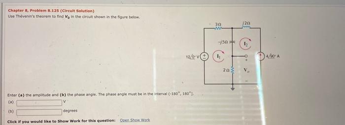 Solved Chapter 8, Problem 8.125 (Circuit Solution) Use | Chegg.com