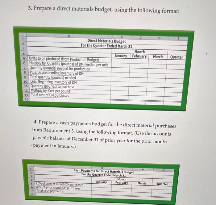 Solved P9-63A. Comprehensive budgeting problem (Learning | Chegg.com