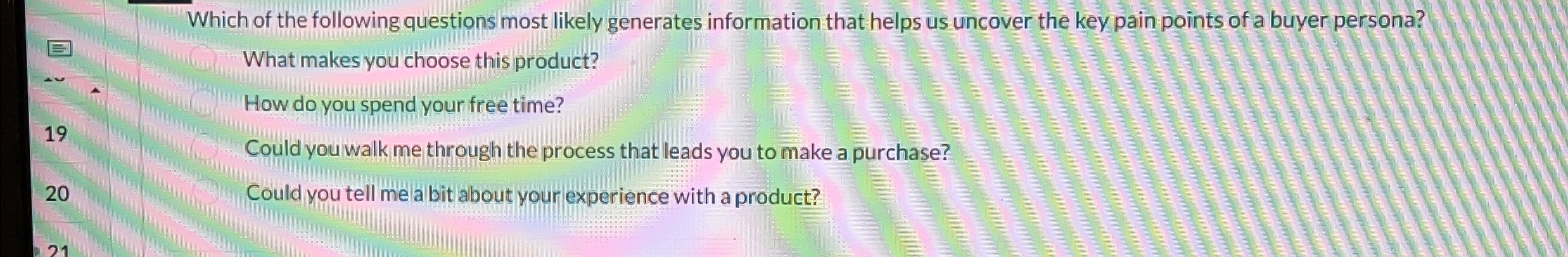 Solved Which of the following questions most likely | Chegg.com
