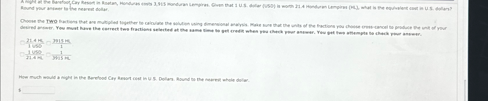 Solved Round your answer to the nearest dollar. desired | Chegg.com