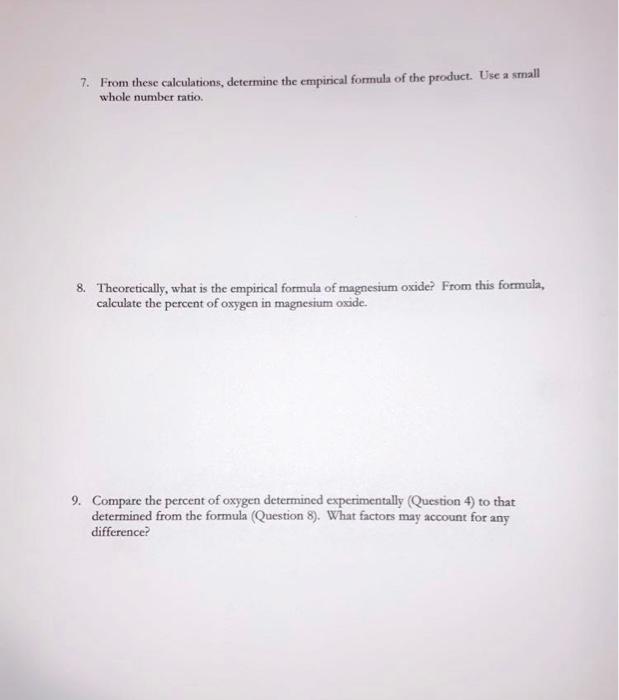 Solved mass of empty crucible and cover mass of crucible, | Chegg.com