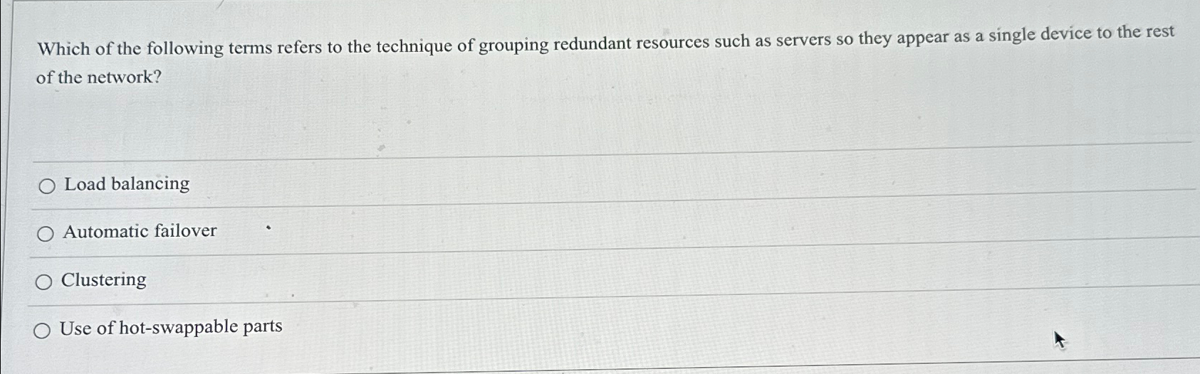 Solved Which of the following terms refers to the technique | Chegg.com