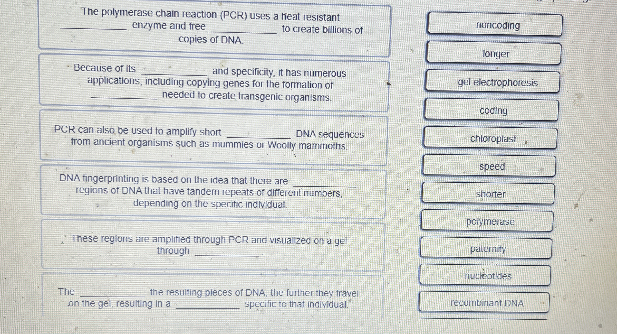 Solved The polymerase chain reaction (PCR) ﻿uses a heat | Chegg.com