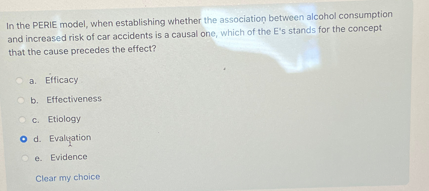 Solved In the PERIE model, when establishing whether the | Chegg.com