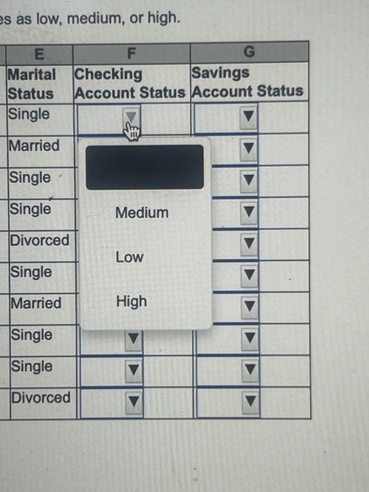 Solved Modify the accompanying credit risk data using IF | Chegg.com