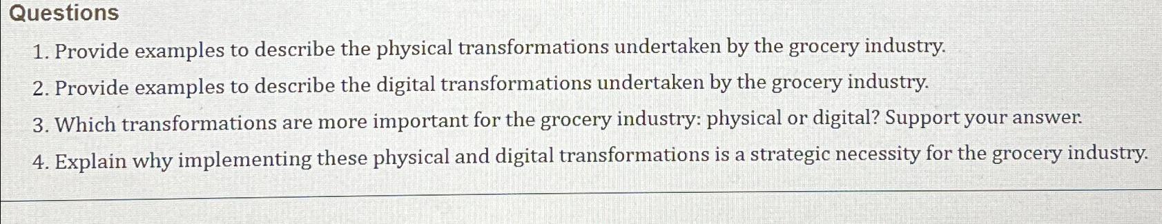 Solved QuestionsProvide examples to describe the physical | Chegg.com