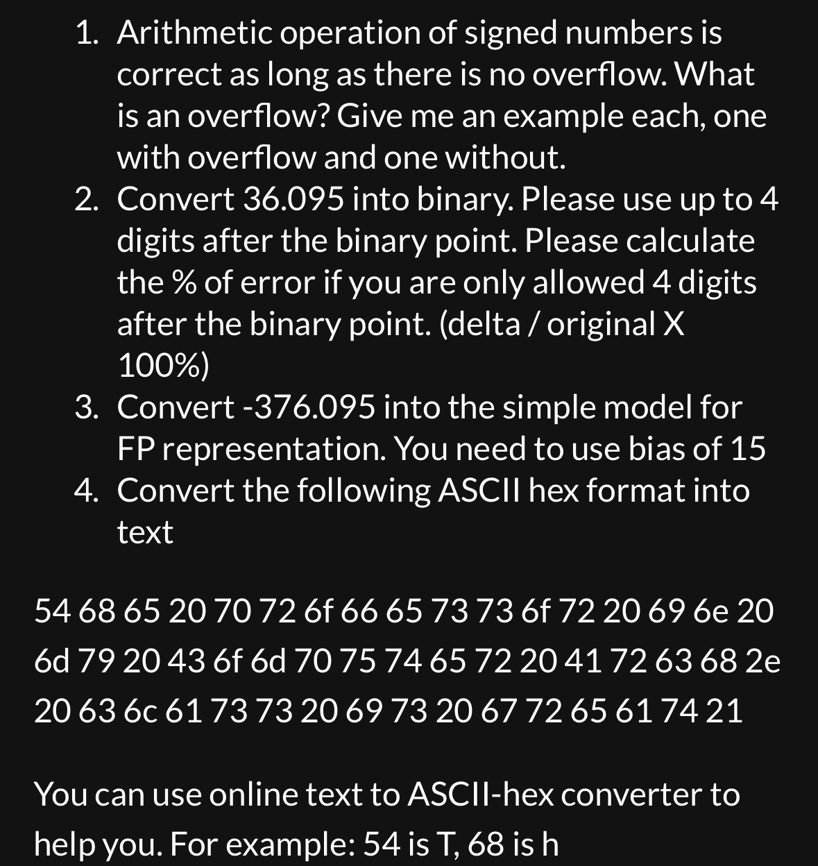Solved Arithmetic operation of signed numbers is correct as | Chegg.com