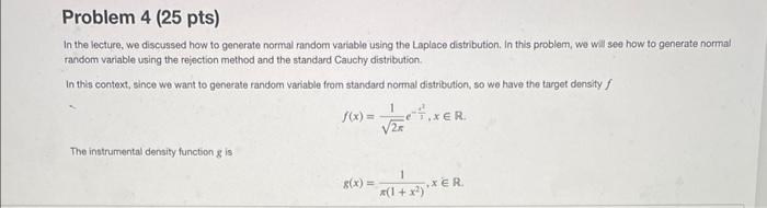 Solved In the lecture, we discussed how to generate normal | Chegg.com