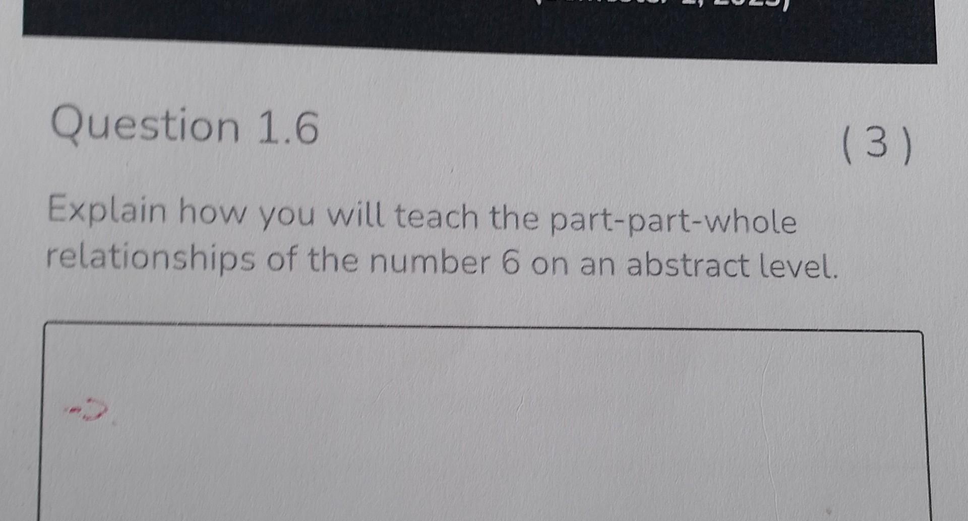 Solved Explain how you will teach the part-part-whole | Chegg.com