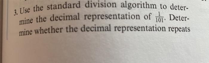 Solved 3. Use the standard division algorithm to deter- mine | Chegg.com