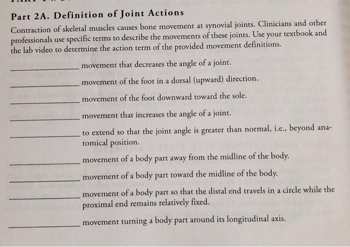 Solved Part 2A. Definition of Joint Actions Contraction of | Chegg.com