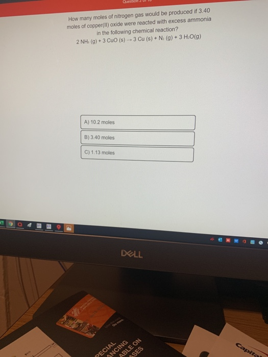 Solved How many moles of nitrogen gas would be produced if | Chegg.com