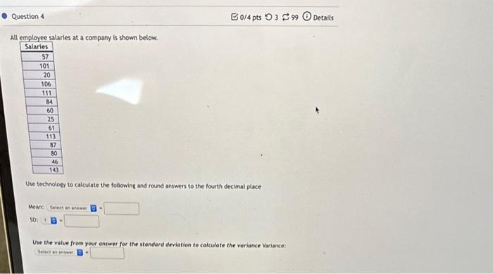 Solved The following are the amounts of total fat (in grams) | Chegg.com