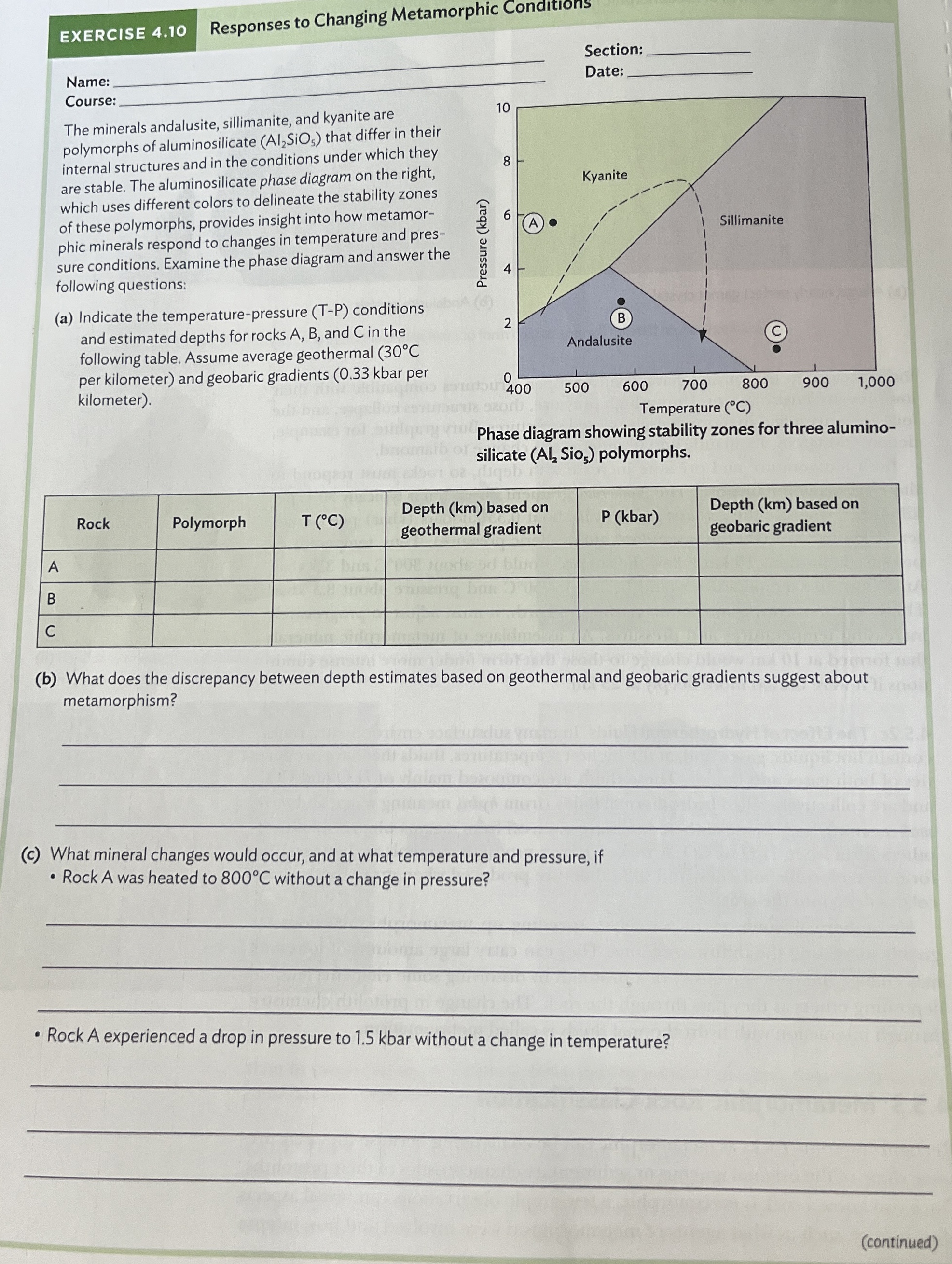 Solved EXERCISE 4.10Responses to Changing Metamorphic | Chegg.com