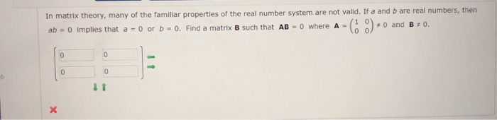 Solved In matrix theory, many of the familiar properties of | Chegg.com