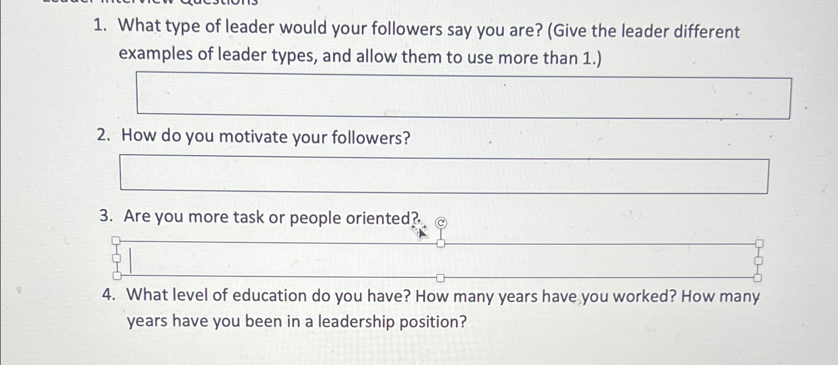 Solved What type of leader would your followers say you are? | Chegg.com