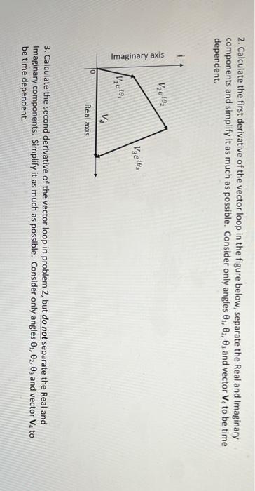 Solved 2. Calculate the first derivative of the vector loop | Chegg.com