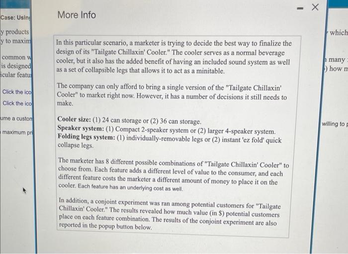 Mini Care: Using Conjoint Experiments to Tallor New | Chegg.com