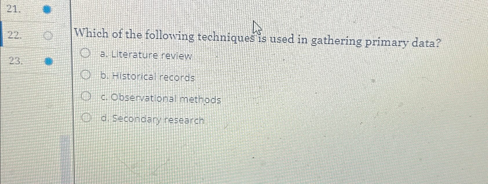 Solved Which of the following techniques is used in | Chegg.com