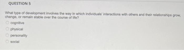 Solved The lifespan perspective on human development assumes | Chegg.com