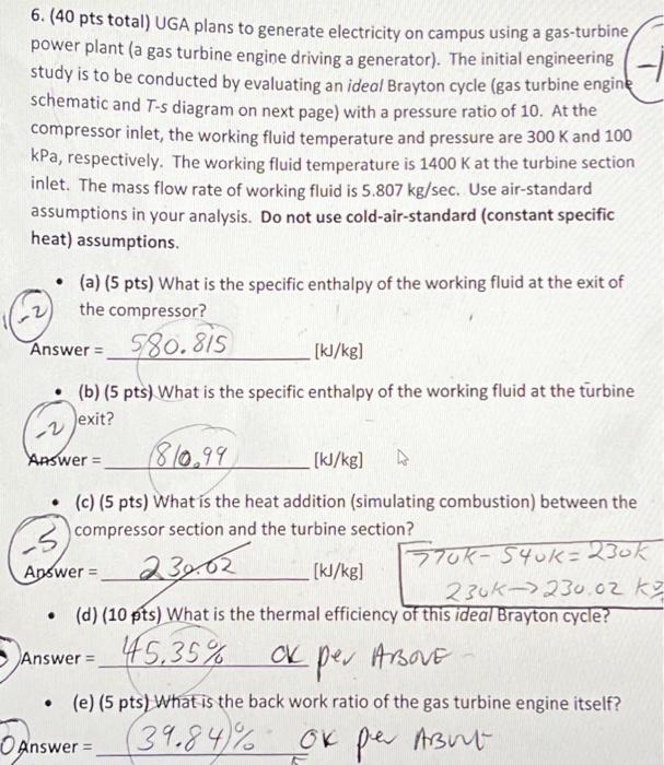 Solved 6. ( 40 pts total) UGA plans to generate electricity | Chegg.com
