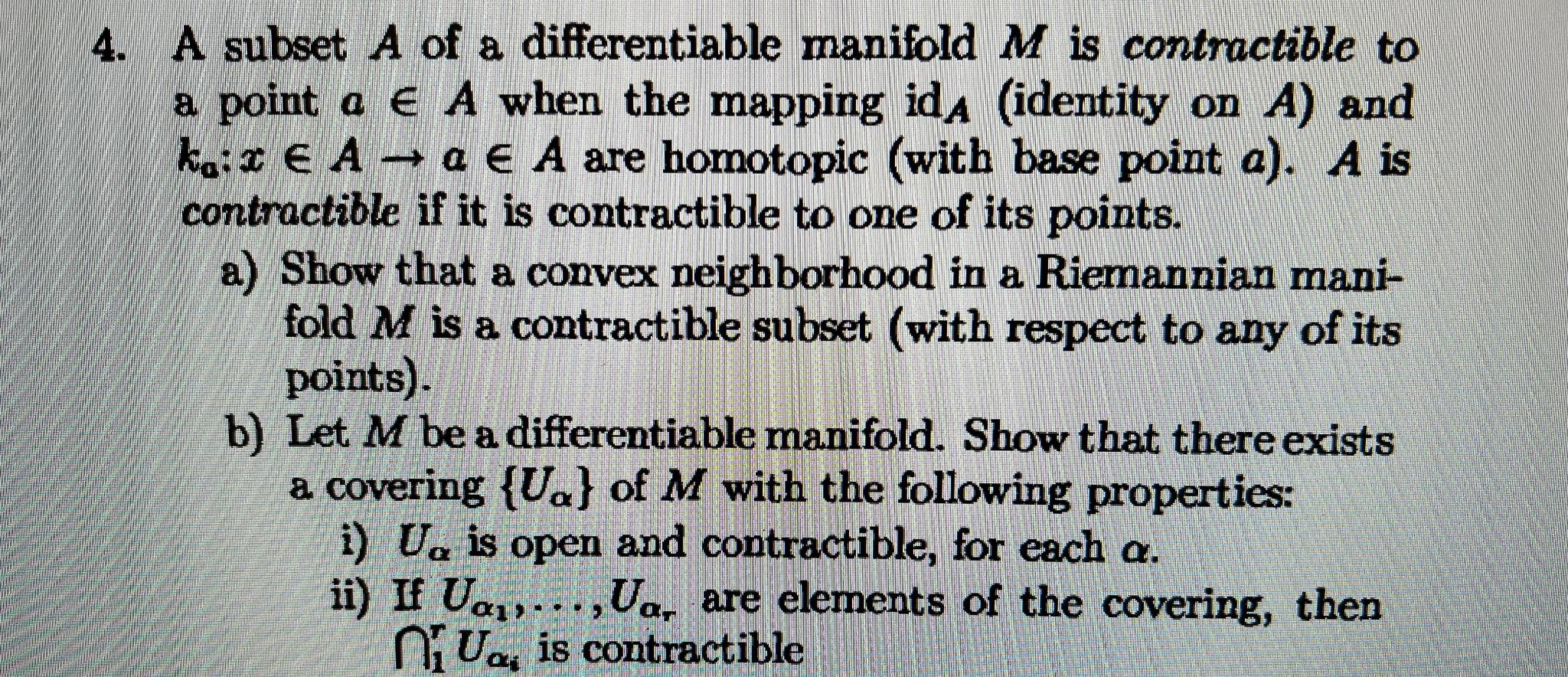 Solved A subset A ﻿of a differentiable manifold M ﻿is | Chegg.com