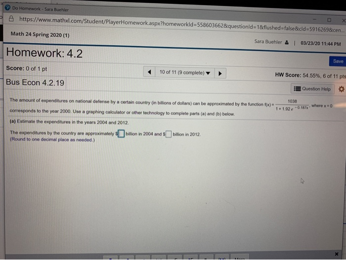 Solved Do Homework - Sara Buehler B | Chegg.com