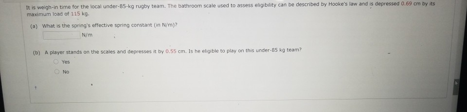 Solved It is weigh-in time for the local under-85-kg rugby | Chegg.com