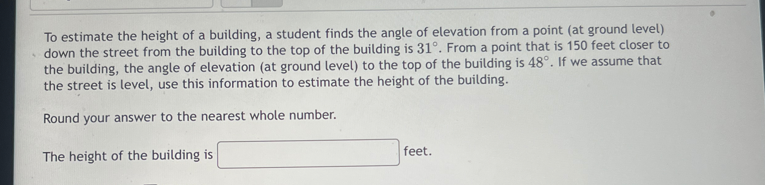 Solved To estimate the height of a building, a student finds | Chegg.com