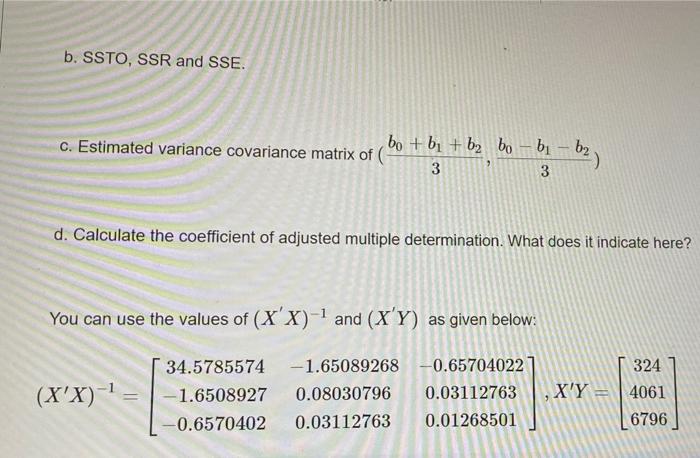 Solved M 3. The following are the sample data provided by a | Chegg.com